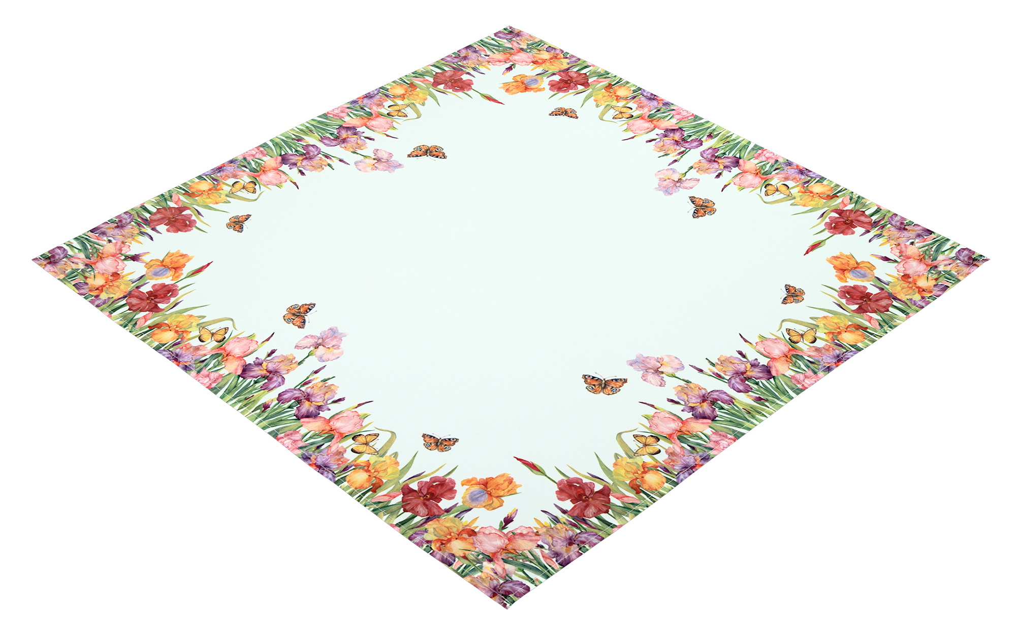 Tischdecke 85x85 Schwertlilien Mitteldecke Gartentischdecke Decke Eckig ...