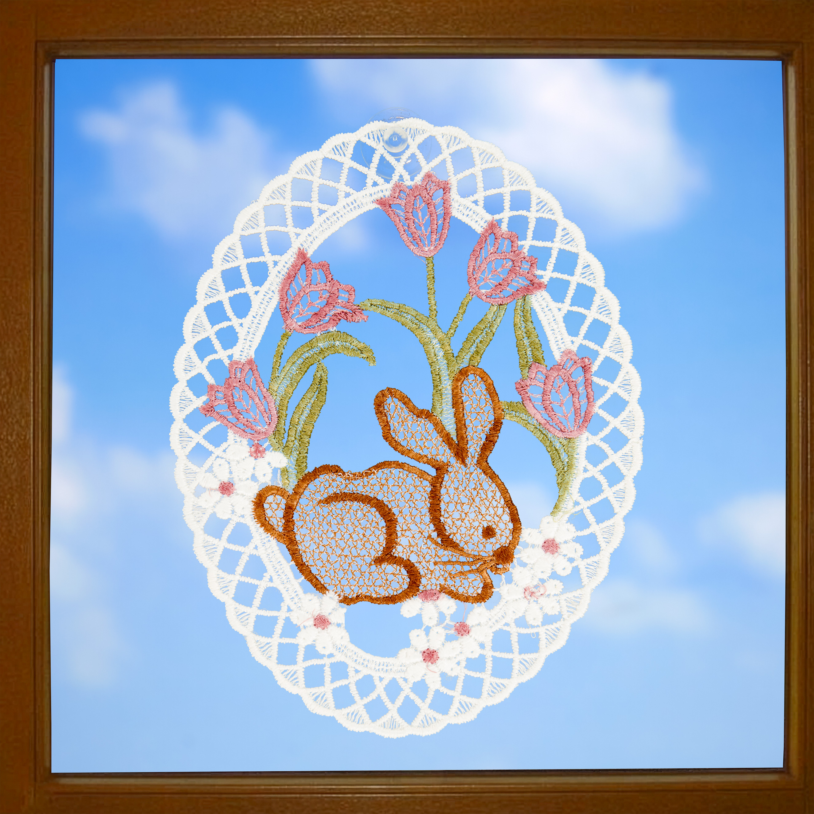 Fensterbild Ostern Plauener Spitze Osterdekoration Fensterdekoration ...