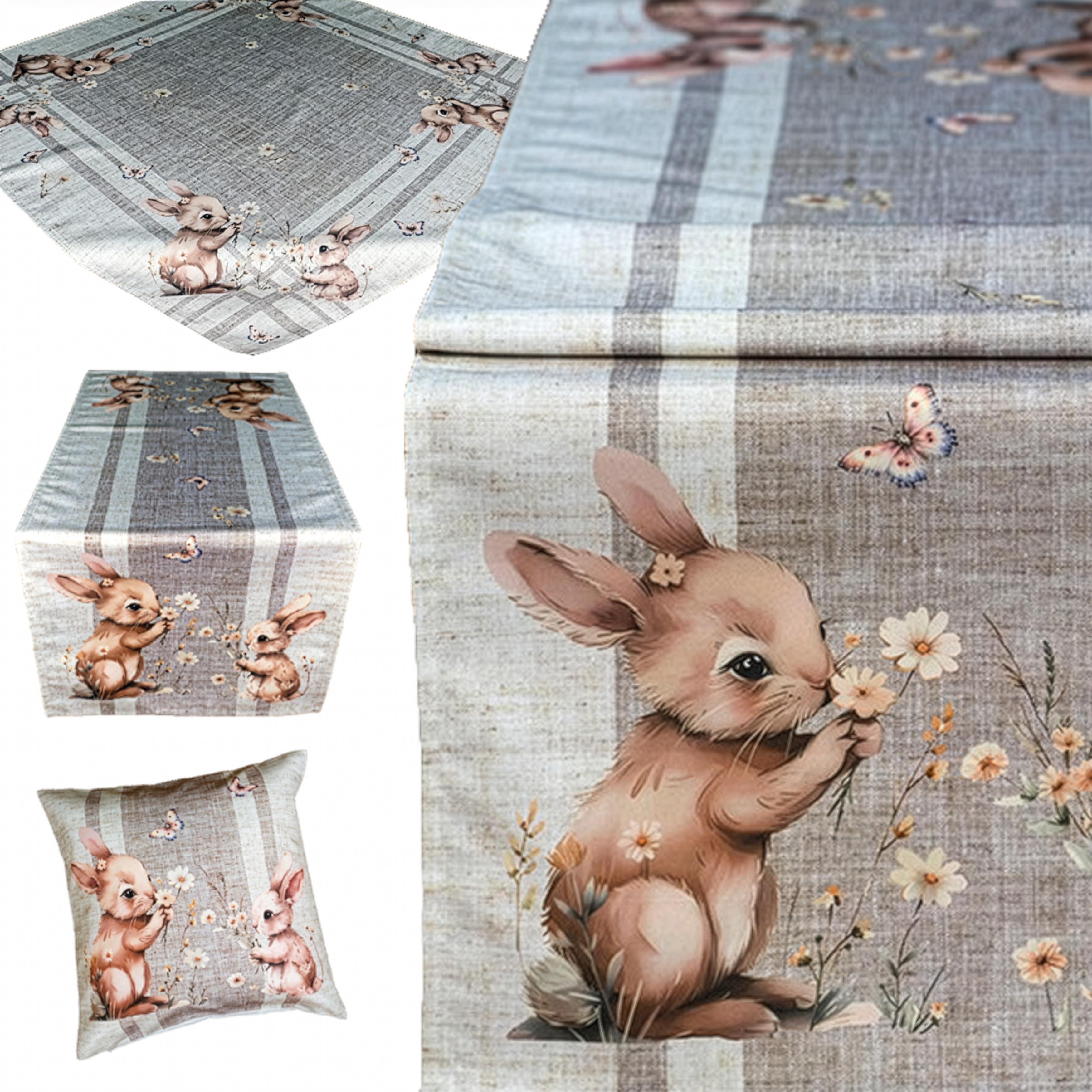 Ostern Modern Osterdekoration Beige Stoff Waschbar