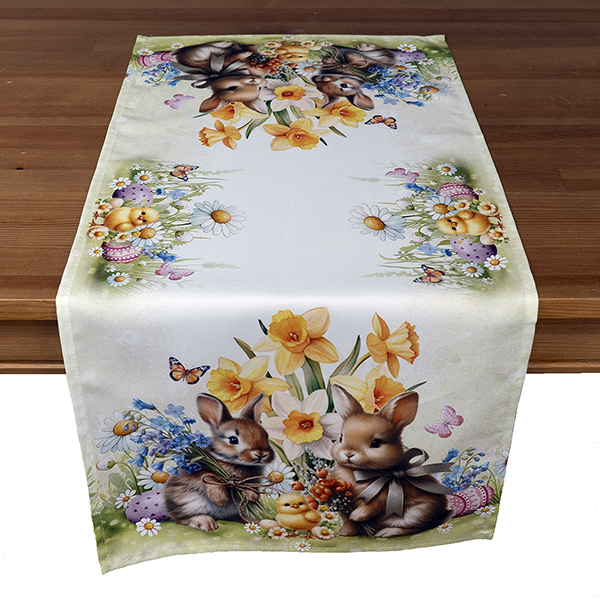 Tischläufer Ostern 40x85 Tischdecke Ostertischdecke Fröhliche Ostern ...