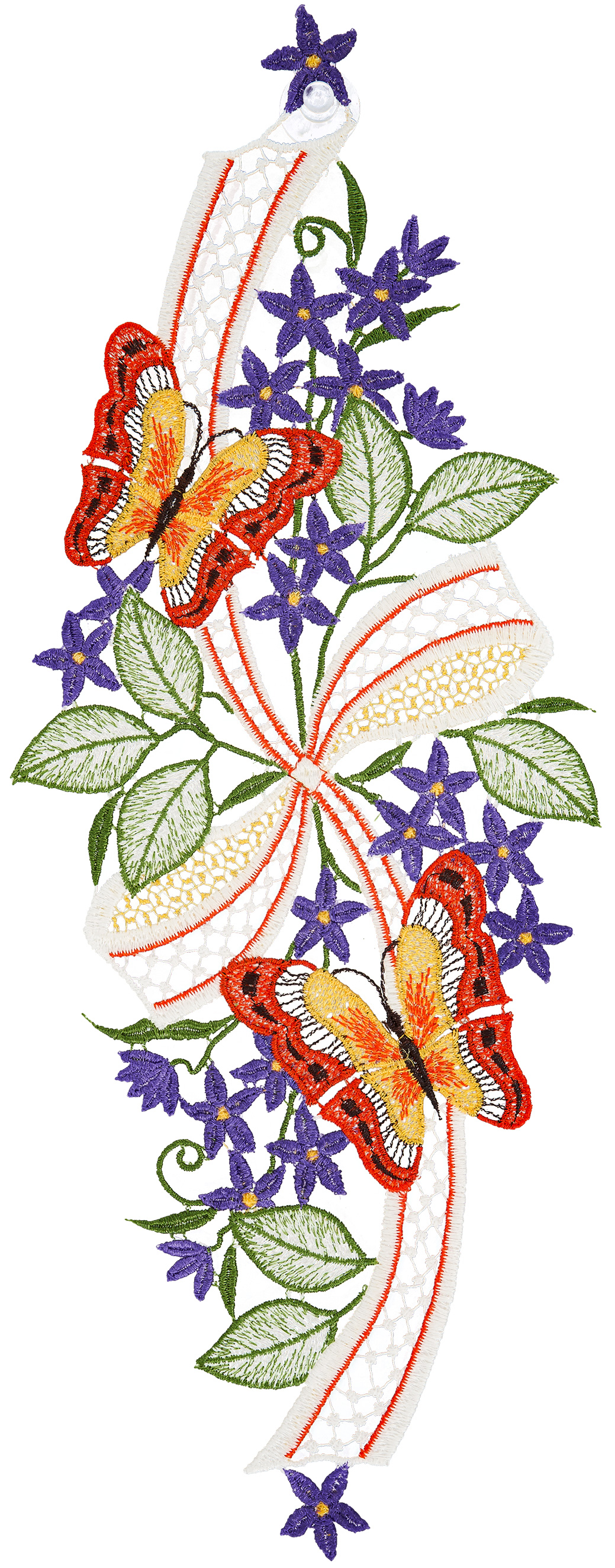 Plauener Spitze Fensterbild Schmetterlinge Fensterdekoration Frühling ...