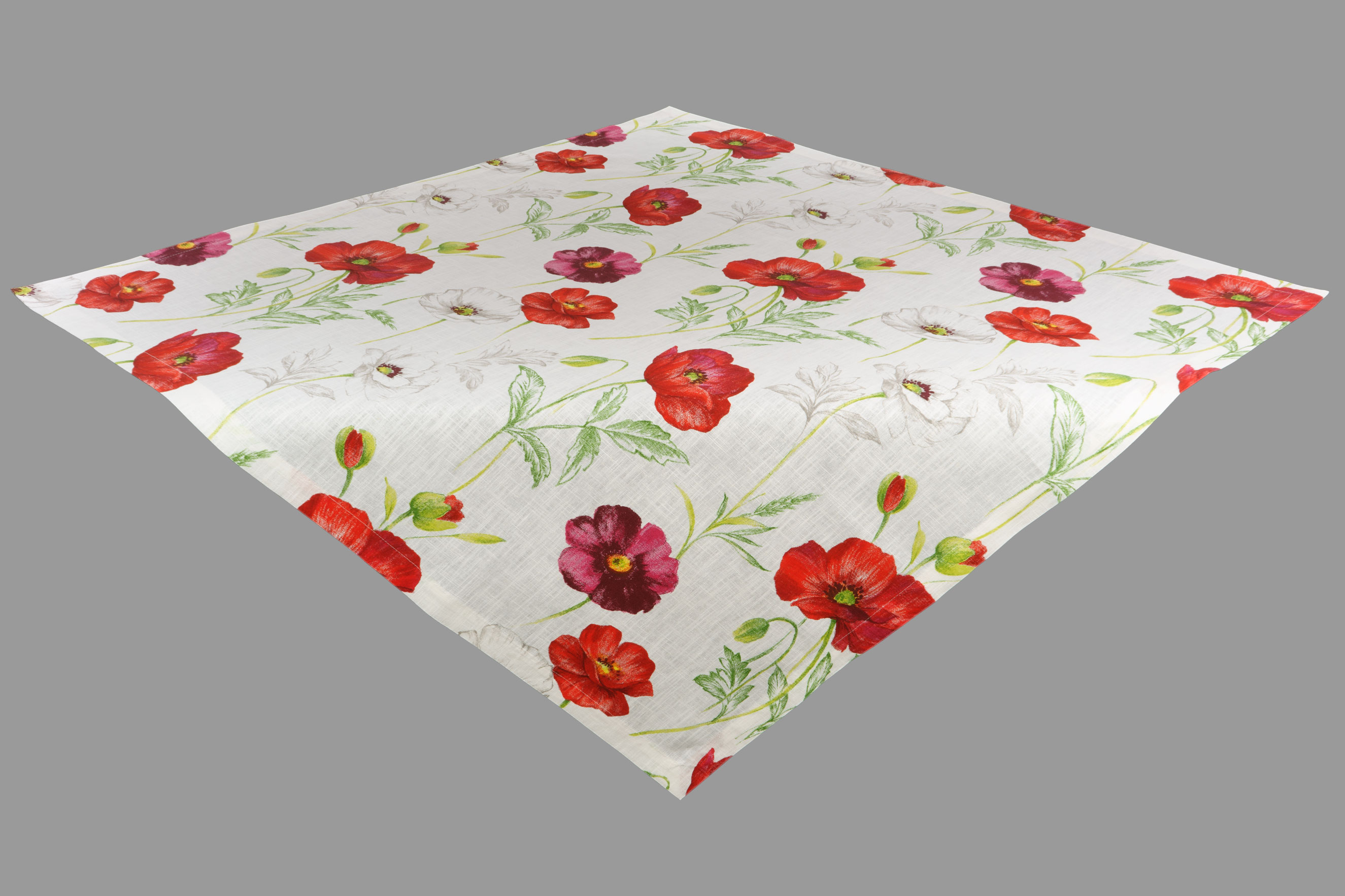 Tischdecke 85x85 Sandner Ramira Mohnblumen Rot Mitteldecke Decke ...