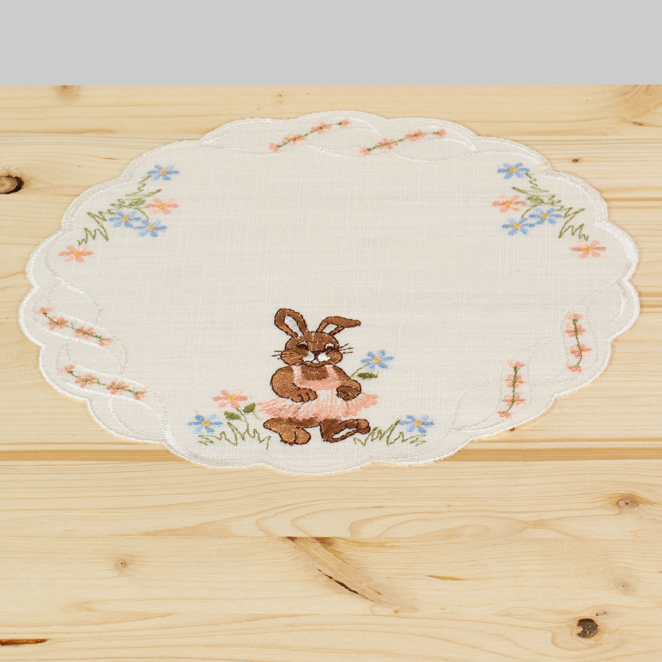 Tischdecke Ostern Plauener Spitze Rund 28 cm Stickerei Deckchen ...